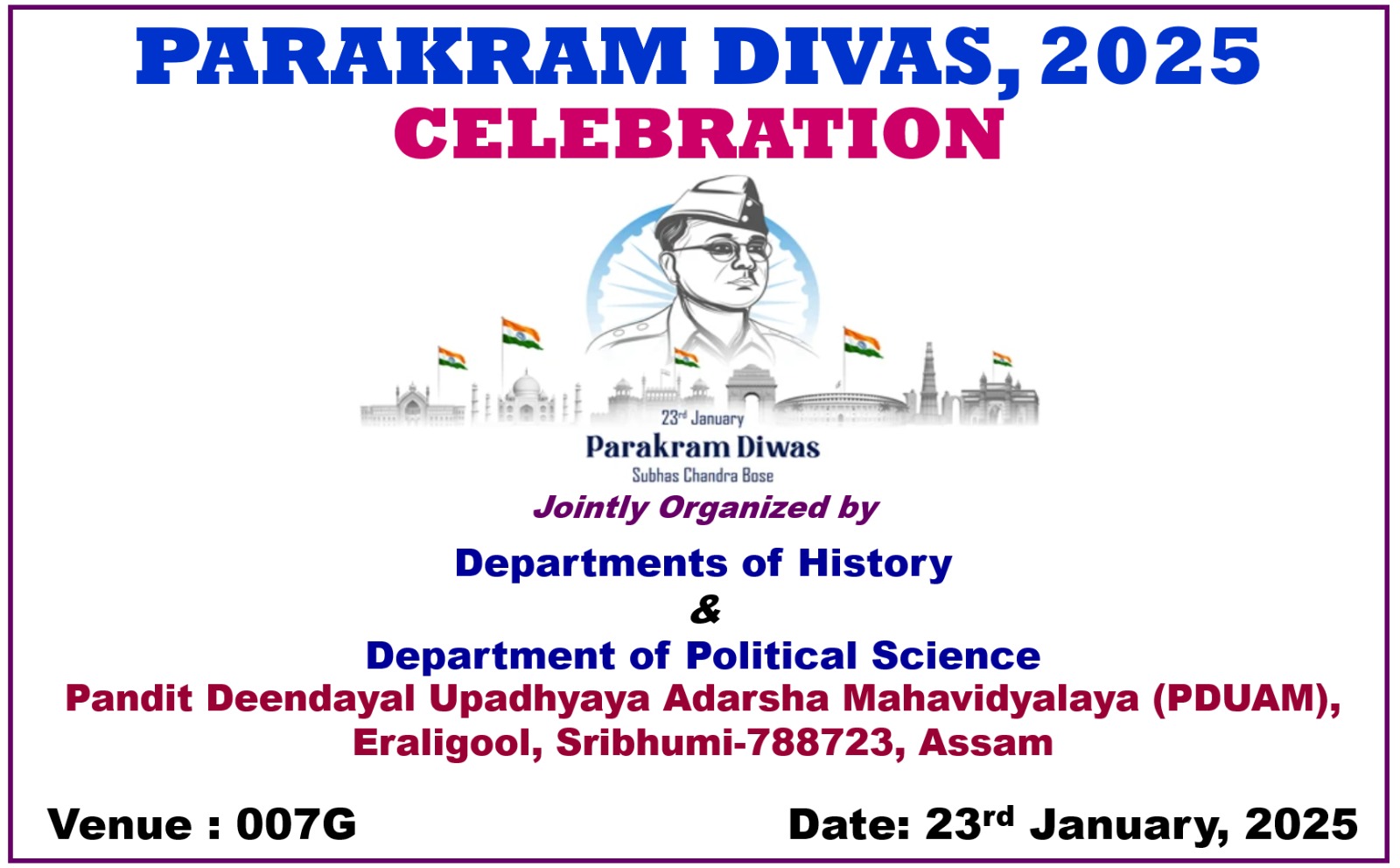 Pandit Deendayal Upadhyaya Adarsha Mahavidyalaya (PDUAM)